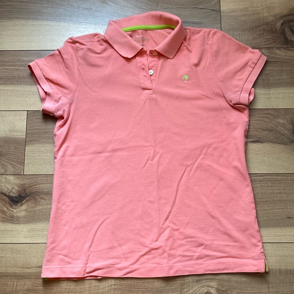 Lilly Pulitzer | Tops | Lilly Pulitzer Peach Polo Shirt Size M | Poshmark